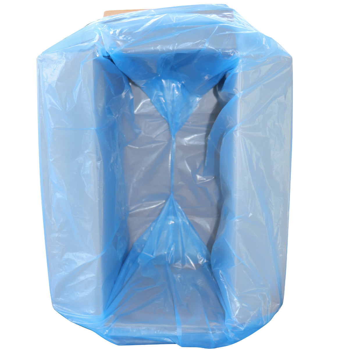 Box Liner : 14" x 12.5" x 28" 2.0 Mil LLDPE Blue Gusseted Food Grade L ...